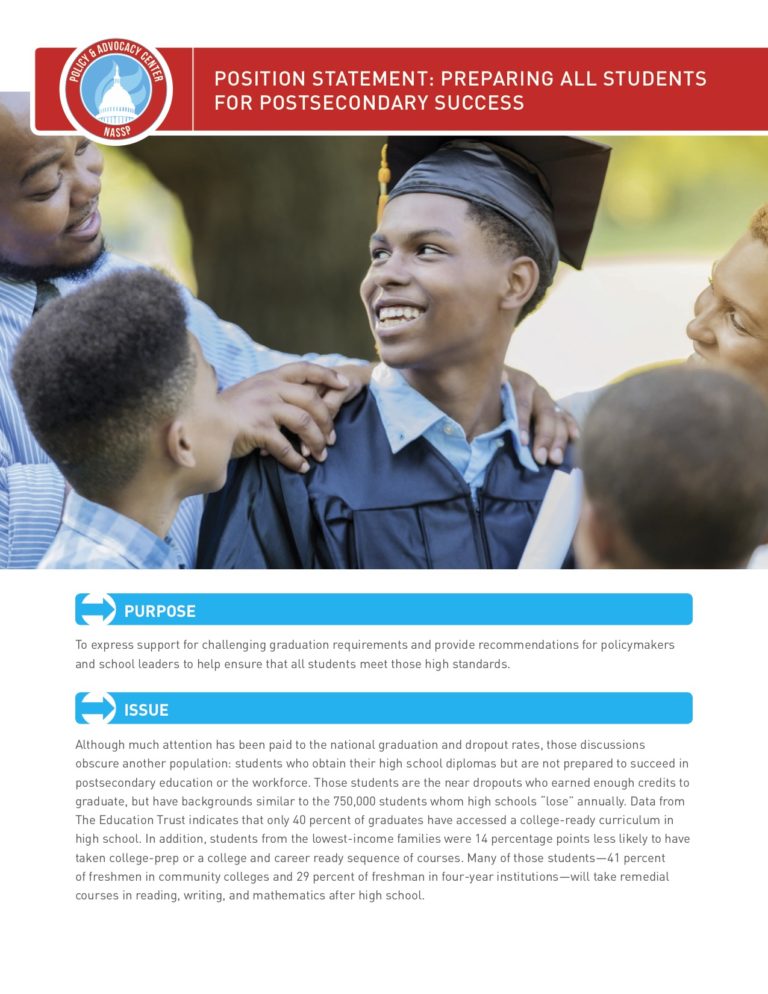 Preparing All Students for Postsecondary Success - NASSP | NASSP
