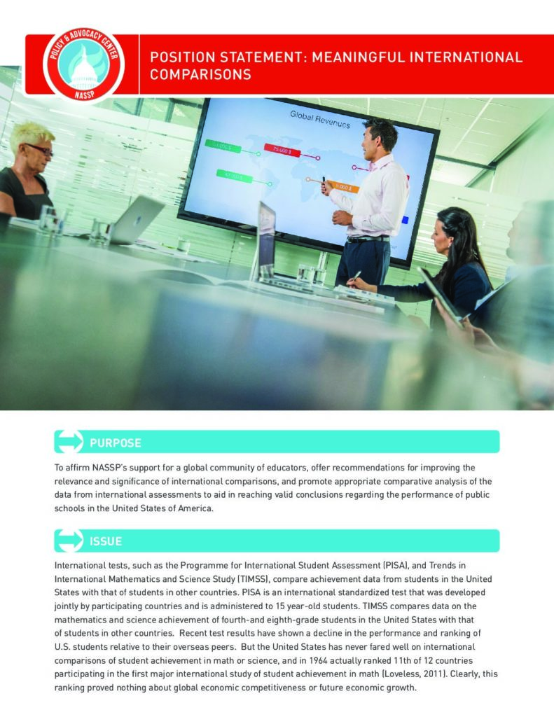 Meaningful International Comparisons | NASSP