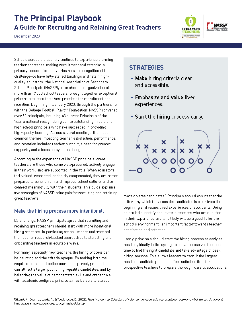 The Principal Playbook - NASSP | NASSP